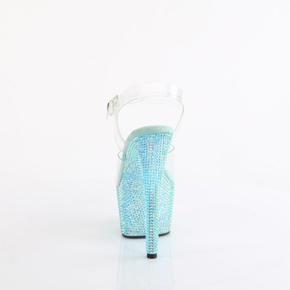 Pleaser | Shoes | Pleaser Bejeweled 78rrs Aqua Blue Platform Heels With ...
